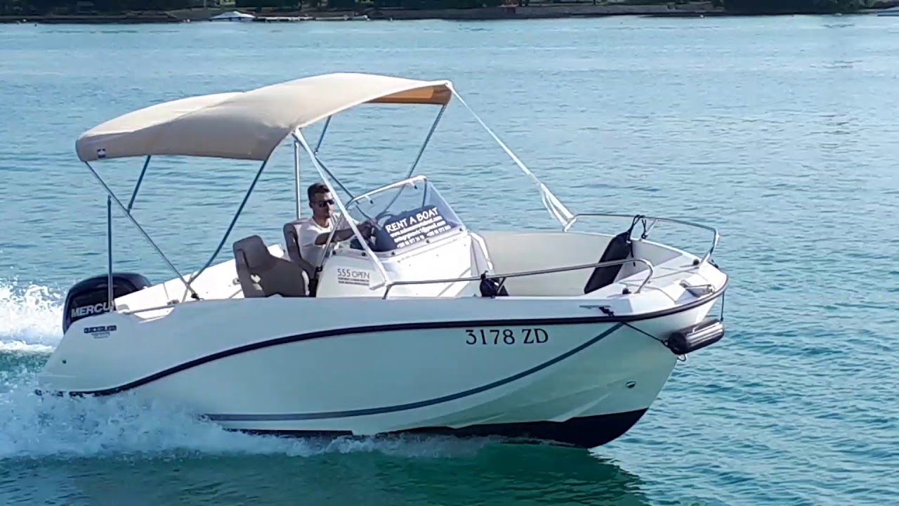 QUICKSILVER 555 Activ Mercury 115 hp www.sukosanrentaboat.com - YouTube