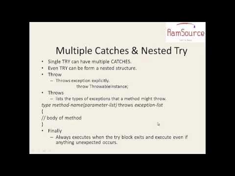 #7 JAVA Programming in Tamil - Exception Handling Part2 - YouTube