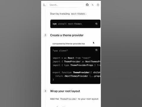 Light & Dark Mode Next.js Setup in 5-Minutes using Shadcn! - YouTube