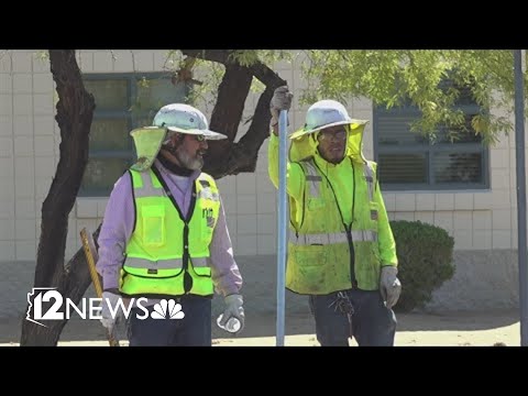 Here's how construction crews stay cool while working in extreme heat
