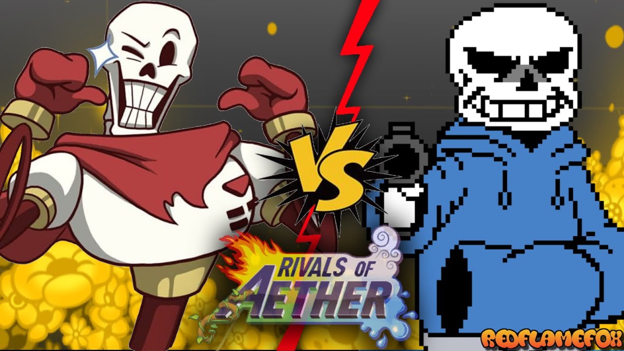 PAPYRUS vs. SANS (With Gun) - Rivals Of Aether [Undertale MODS] - YouTube