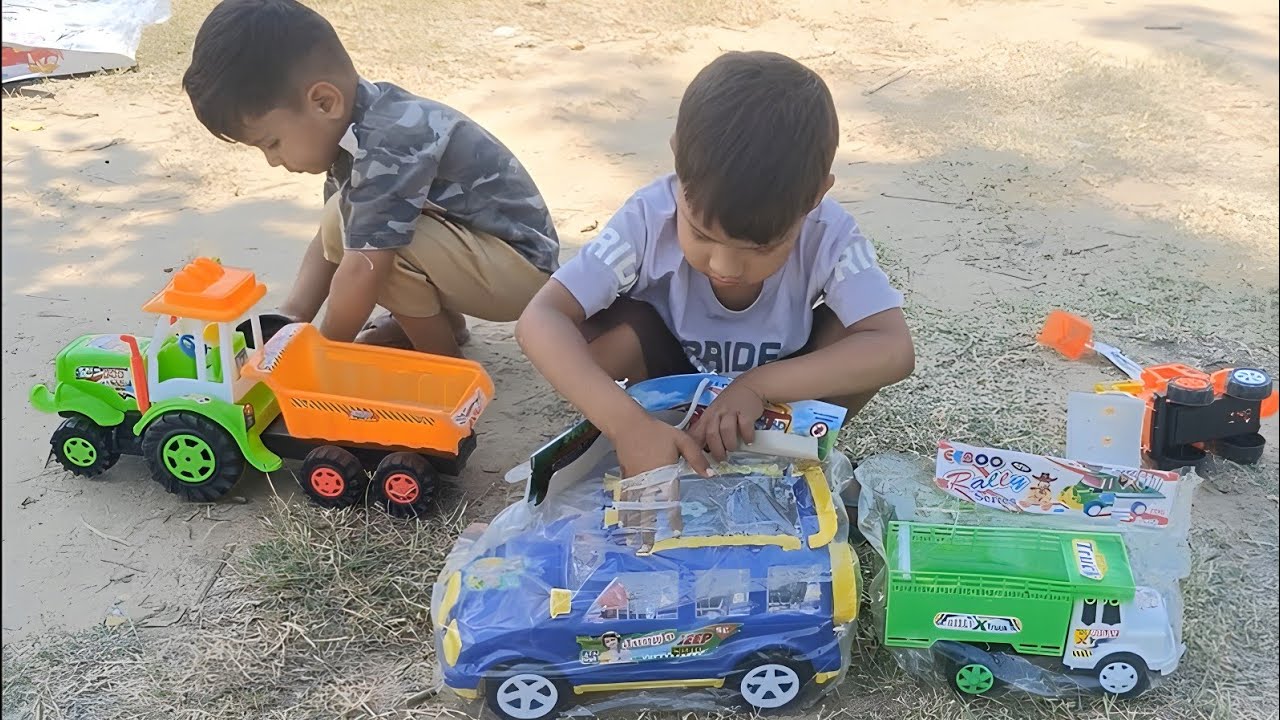 dumper truck jcb for kids | tractor trolley for kids, car toy video ...