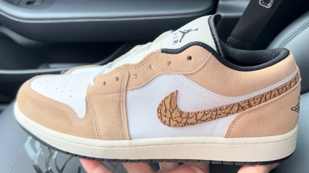 Air Jordan 1 Low SE Brown Elephant Shoes - YouTube