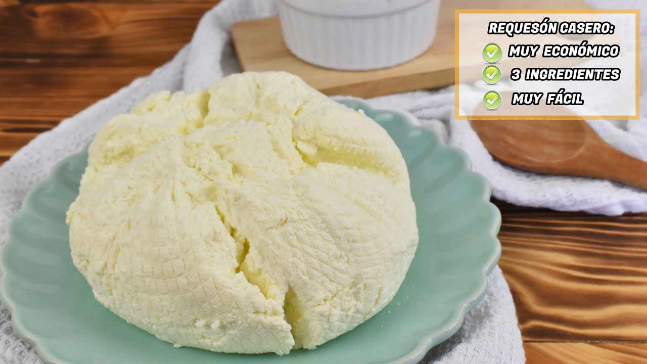 Como hacer REQUESÓN CASERO 3 ingredientes- FACIL Y ECONÓMICO - YouTube