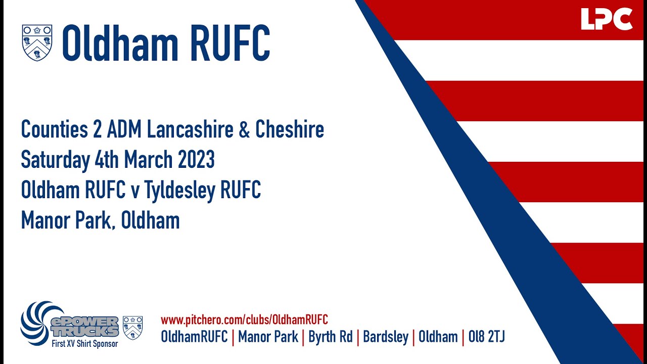 Oldham RUFC v Tyldesley RUFC | 04/03/23 - YouTube