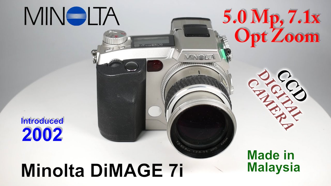 2002 Minolta DiMAGE 7i - CCD Digital Camera - YouTube