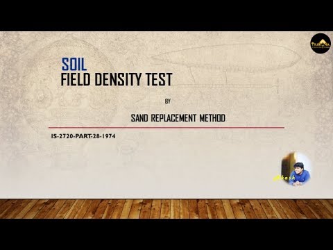 FIELD DENSITY TEST of SOIL (Sand Replacement Method) - YouTube