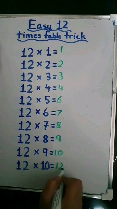 Easy 12 times table trick! #easytrick #tables #multiplication #mathstricks - YouTube