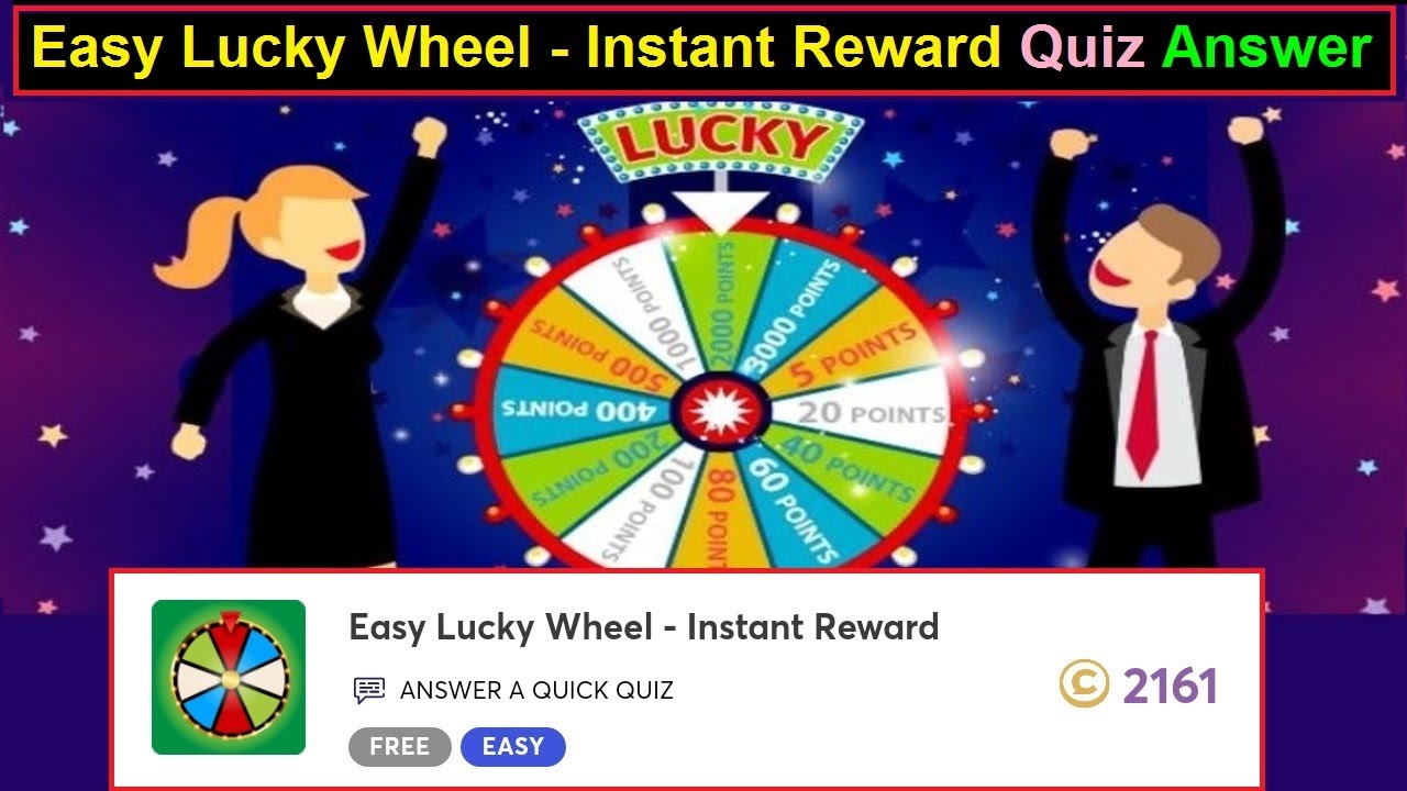Easy Lucky Wheel Instant Reward Quiz Answer | Lucky Wheel Quiz ...