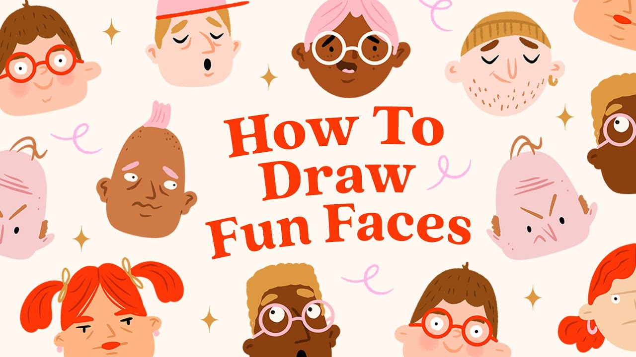 How To Draw Fun Faces + Free Color Palettes 💕 - YouTube