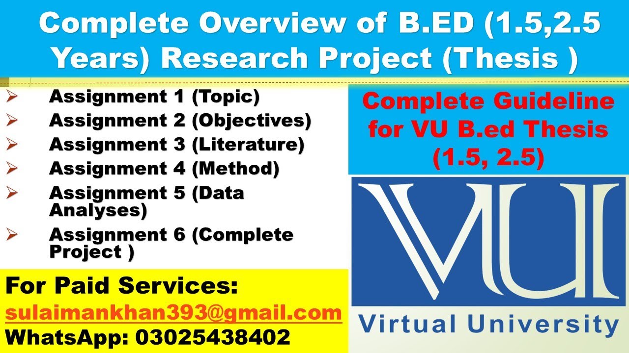 How to Solve (Complete Overview of) B.ed (1.5, 2.5) Year Assignment.1 ...