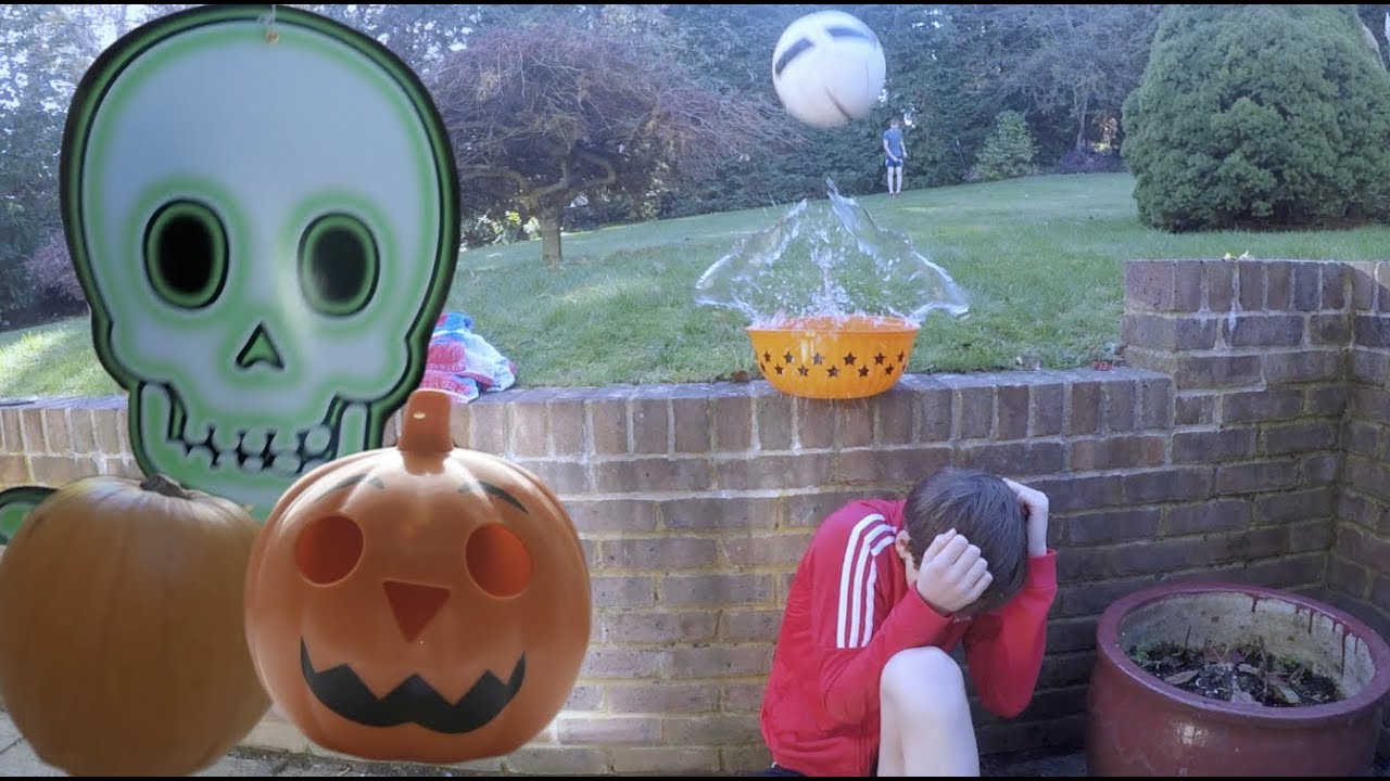 The MOST Scary HALLOWEEN household FOOTBALL Challenge vs MY BRO (with ...