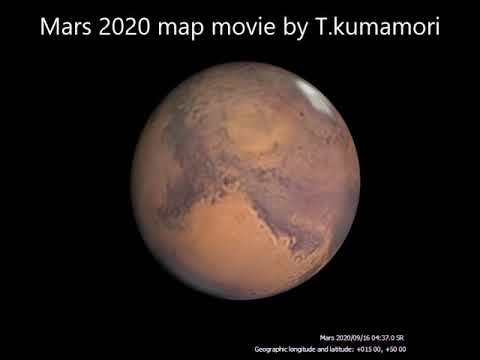 Mars 2020 map movie @ Celestron C14 my Telescope - YouTube