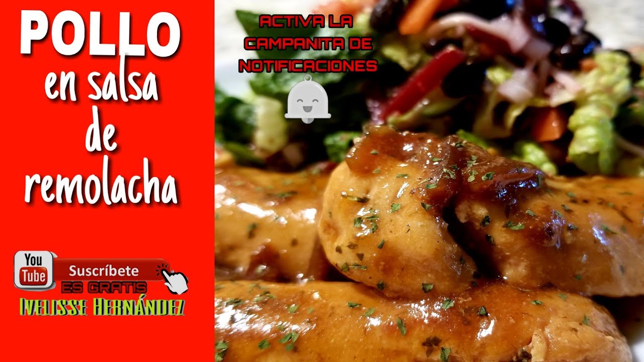 Pollo en salsa de remolacha, riquisimo!! - YouTube