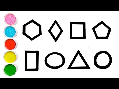 Shapes Drawing, Colouring and Painting for Toddlers, Kid's | Let's ...