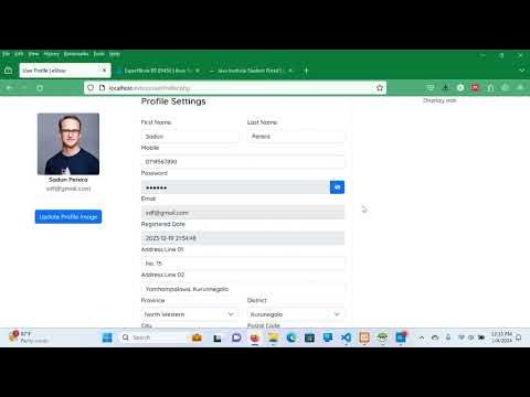 Web Project Task 11 | Program the user profile updating process - YouTube
