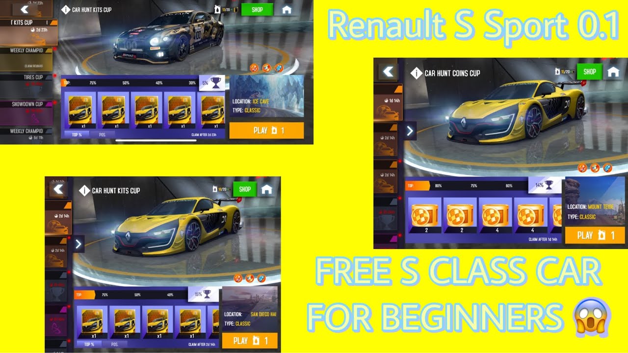 New Car Hunt 😱 Car Hunt Kits Cup Top 5% and 14% and Coins Cup Top 15% ...