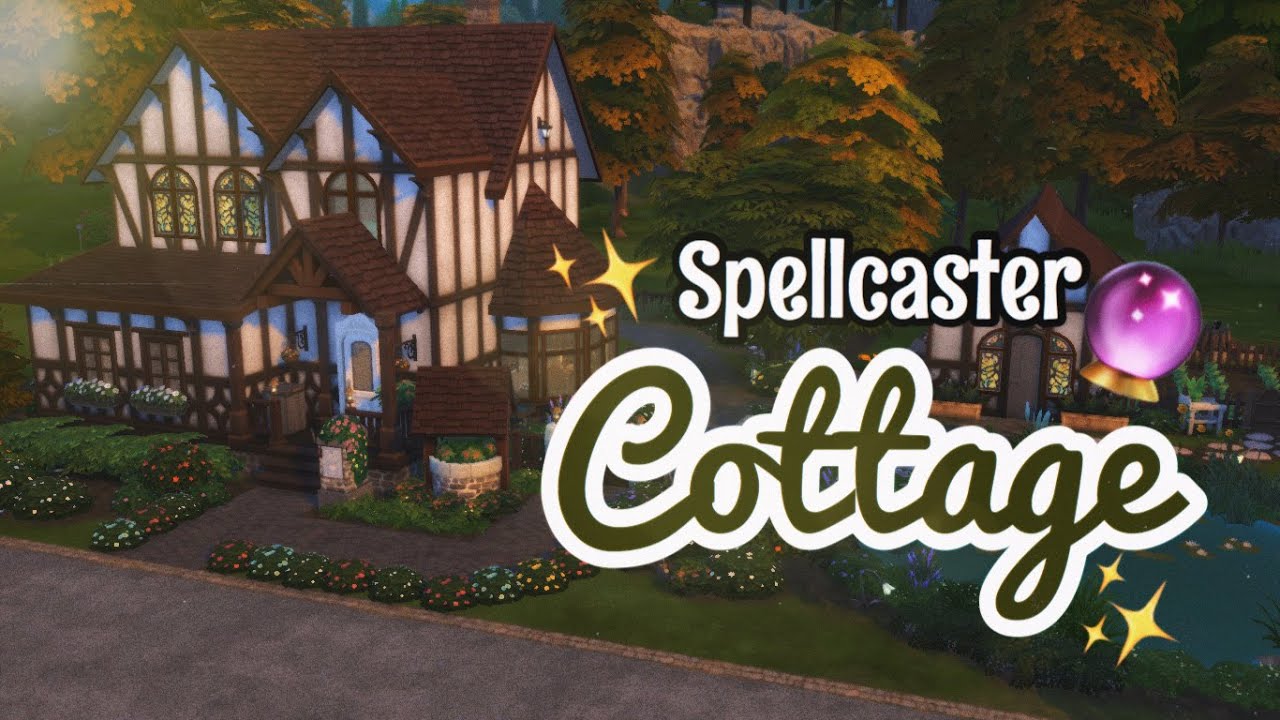 Spellcaster Cottage || The Sims 4: Speedbuild - YouTube