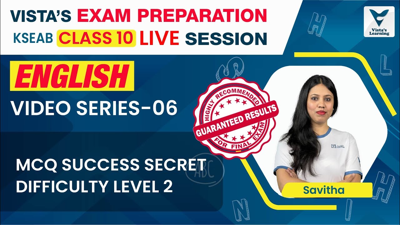 Class 10 English Kannada Medium | Solving MCQs-Difficulty Level 2(Easy ...