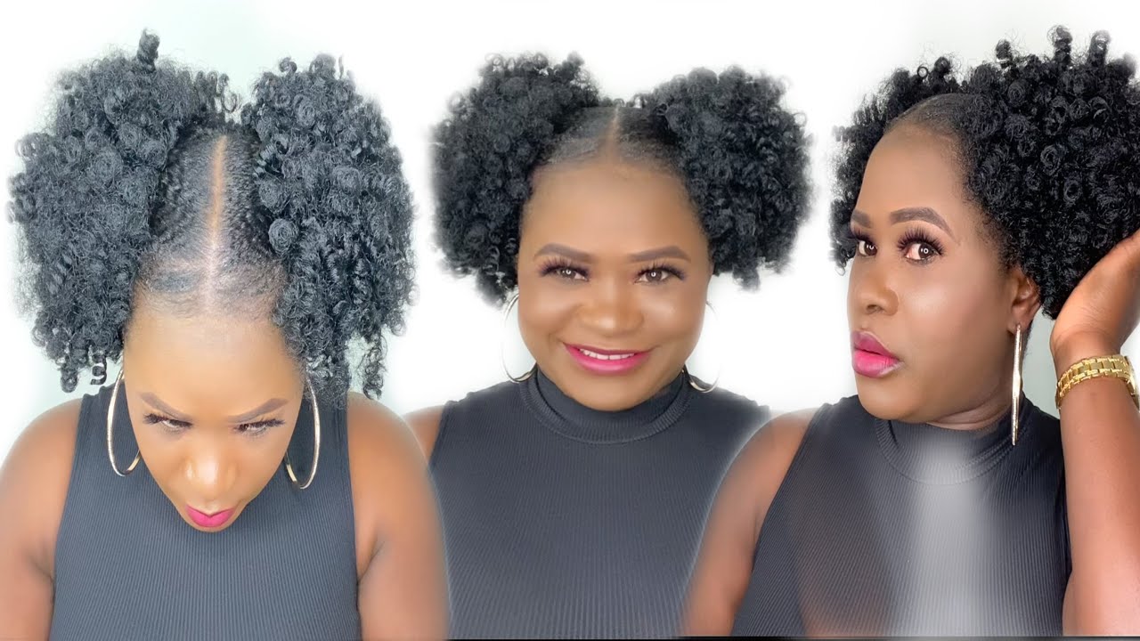 HOW TO: TWO SIDED CURLY BUNS PONYTAIL HAIRSTYLE || TUTORIAL TWO SIDED ...