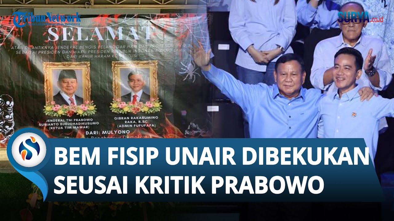 Buat Karangan Bunga Satire Ucapan Selamat ke Prabowo-Gibran, BEM FISIP ...