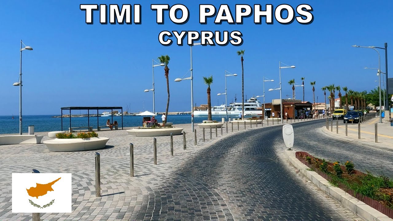 DRIVING from TIMI VILLAGE to PAPHOS CITY WATERFRONT in CYPRUS 4K (60fps ...