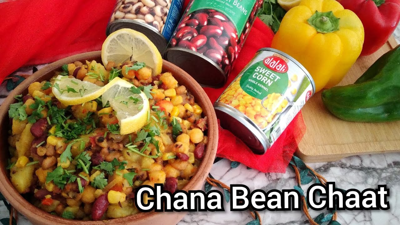 Chana Beans Chaat | Desi Style Beans Chana Chaat | #happycookingtoyou # ...
