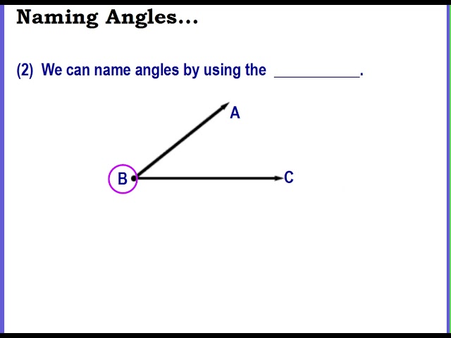 Naming Angles Videos Parts Of An Angle | Class 6 | Learn With BYJU'S