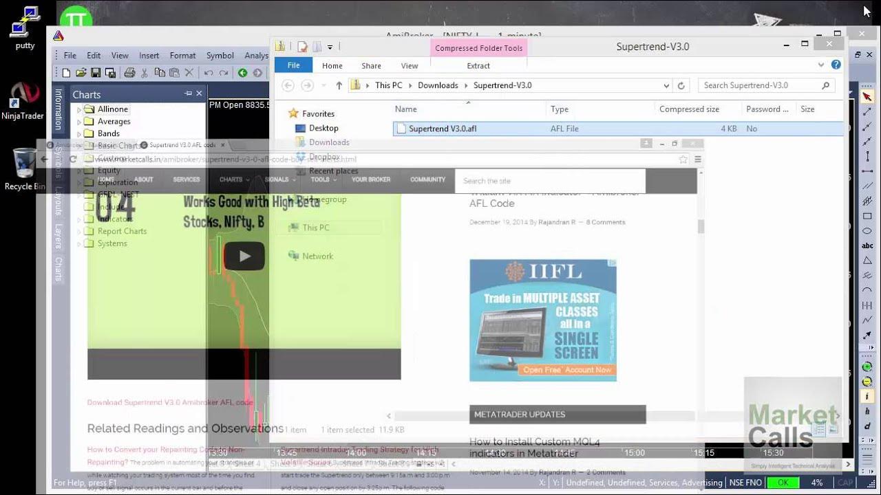 Amibroker Tutorial - Part IV : Custom Indicator Installation - YouTube