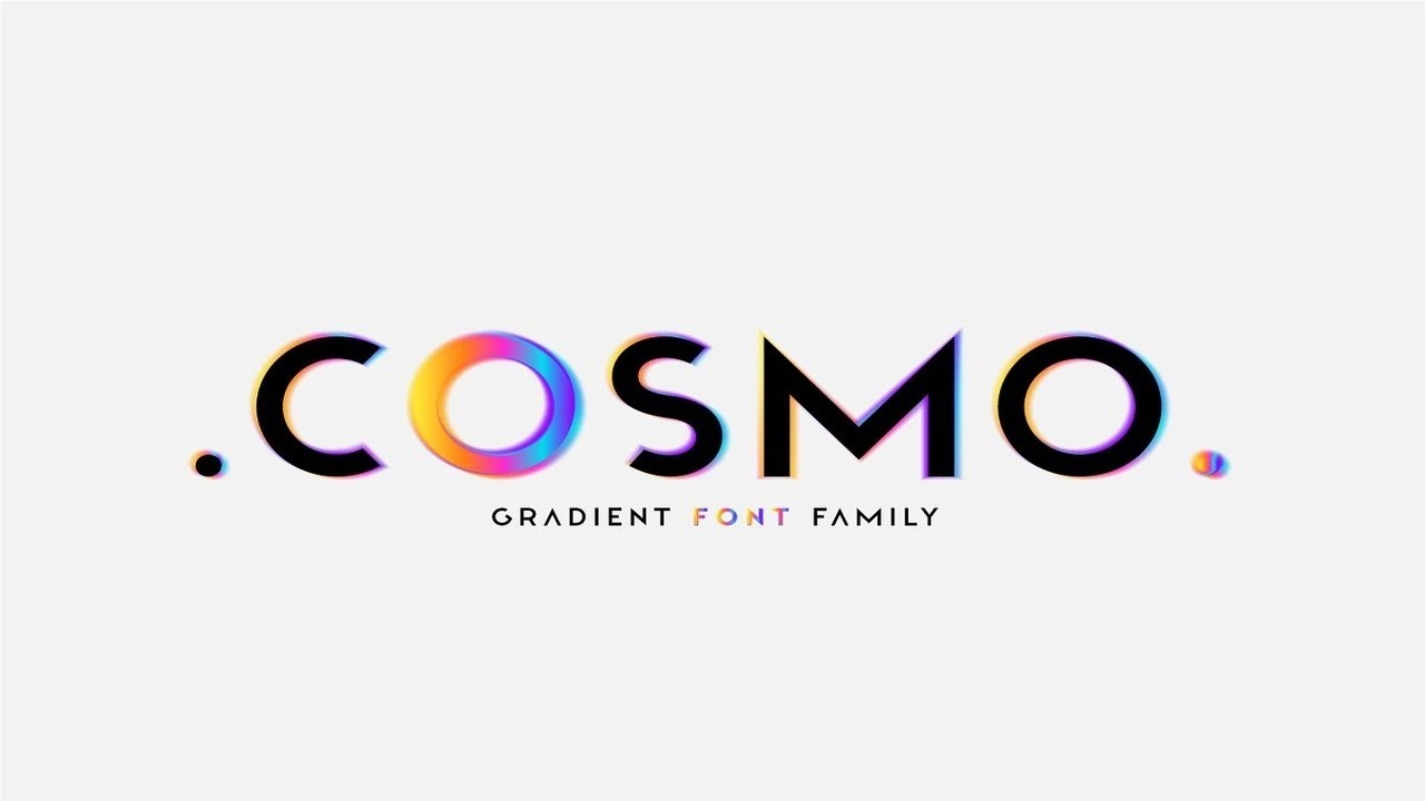 Cosmo. OTF SVG Hologram family. Font Free Download - YouTube