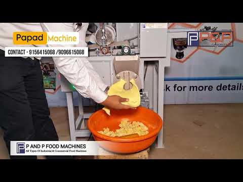 Papad Making Machine with Extuder (PP2.3) P And P Food Machine - YouTube