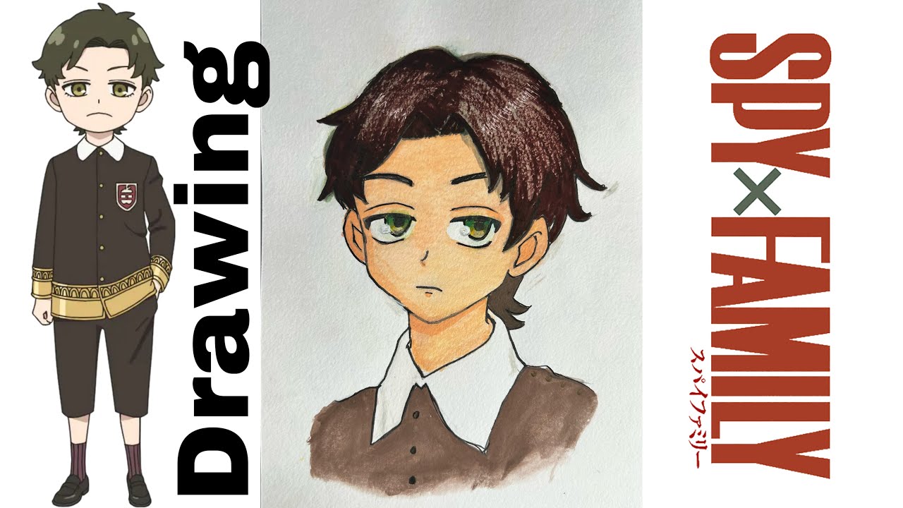 How to draw Damian Desmond from SpyXFamily (mostly water colouring ...