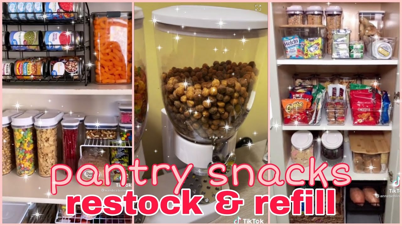 YUMMY PANTRY SNACKS REFILL & RESTOCK + ORGANIZING PANTRY SATISFYING ...