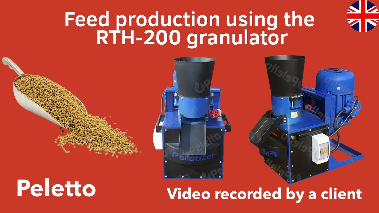 Granulating the RTH-200 feed mixture at our client Peletto.pl - YouTube