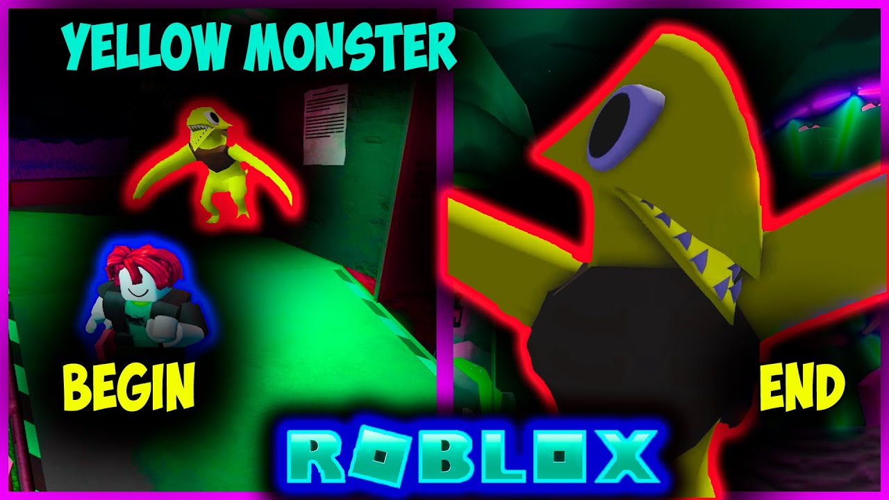 Yellow Monster caught me | Rainbow Friends chapter 2 - YouTube