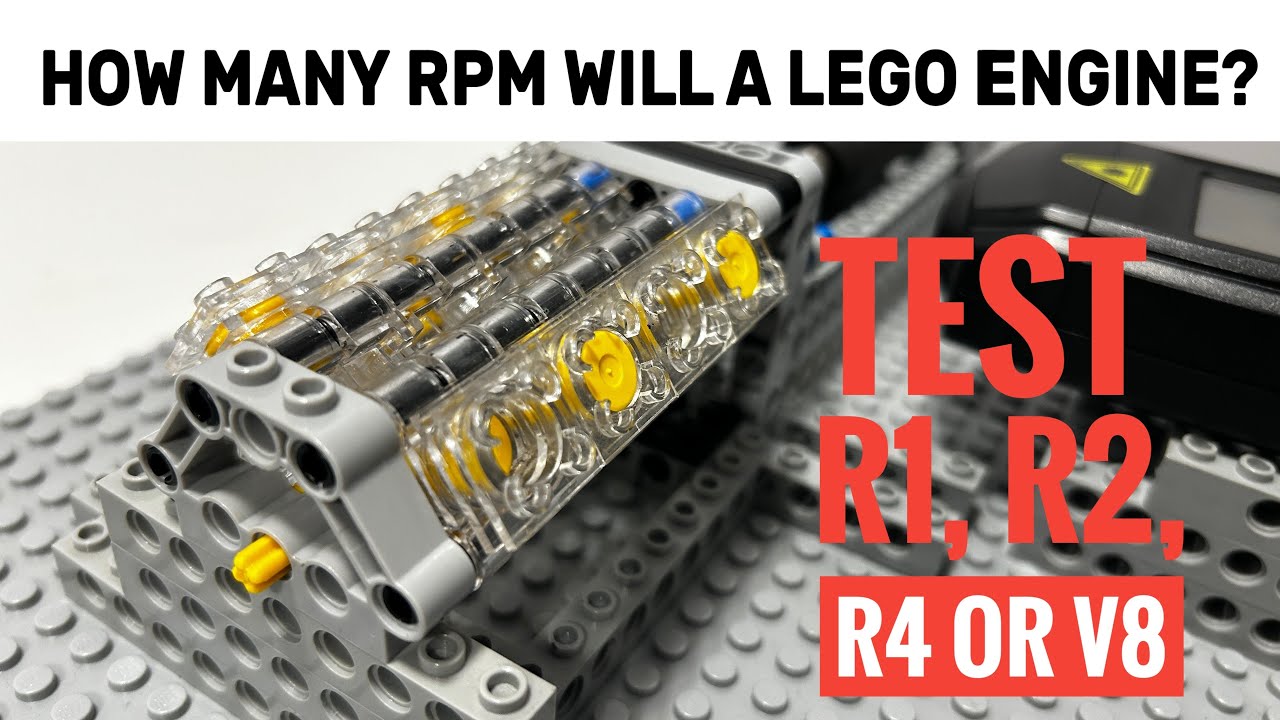 How many RPM will a LEGO engine? TEST FASTEST POSSIBLE RPM Lego R1, R2 ...
