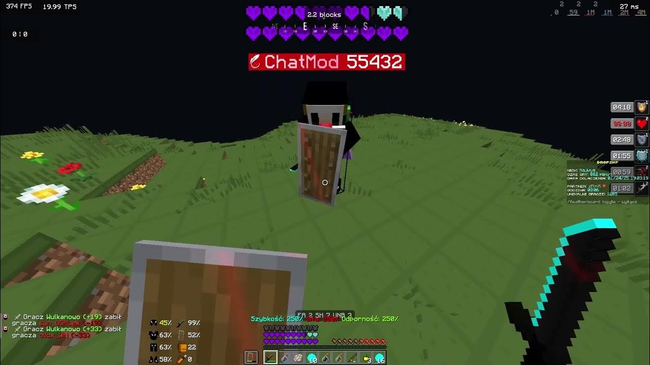 Najlepszy Gracz Drop Smp nauczyl sie bic przez tarcze ( 55432 ) (CHATMOD) - YouTube