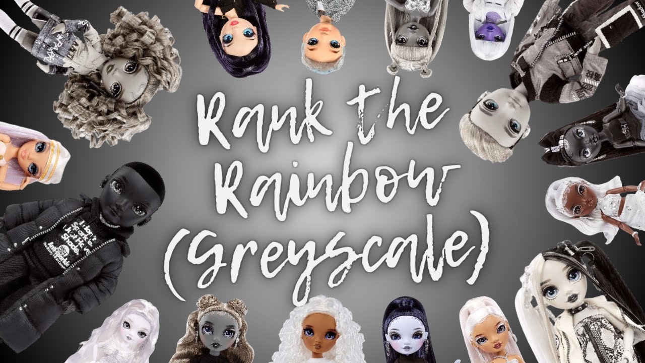 Rank the Rainbow Part 8: 🖤🩶🤍 Grayscale 🤍🩶🖤 Ranking Rainbow High Dolls ...