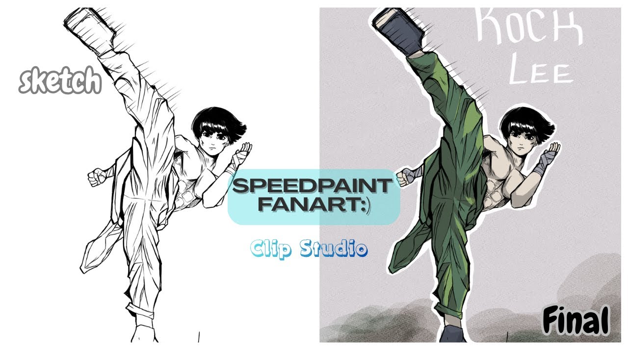 Rock Lee in My Style 🌀(Speedpaint fanart_) - YouTube