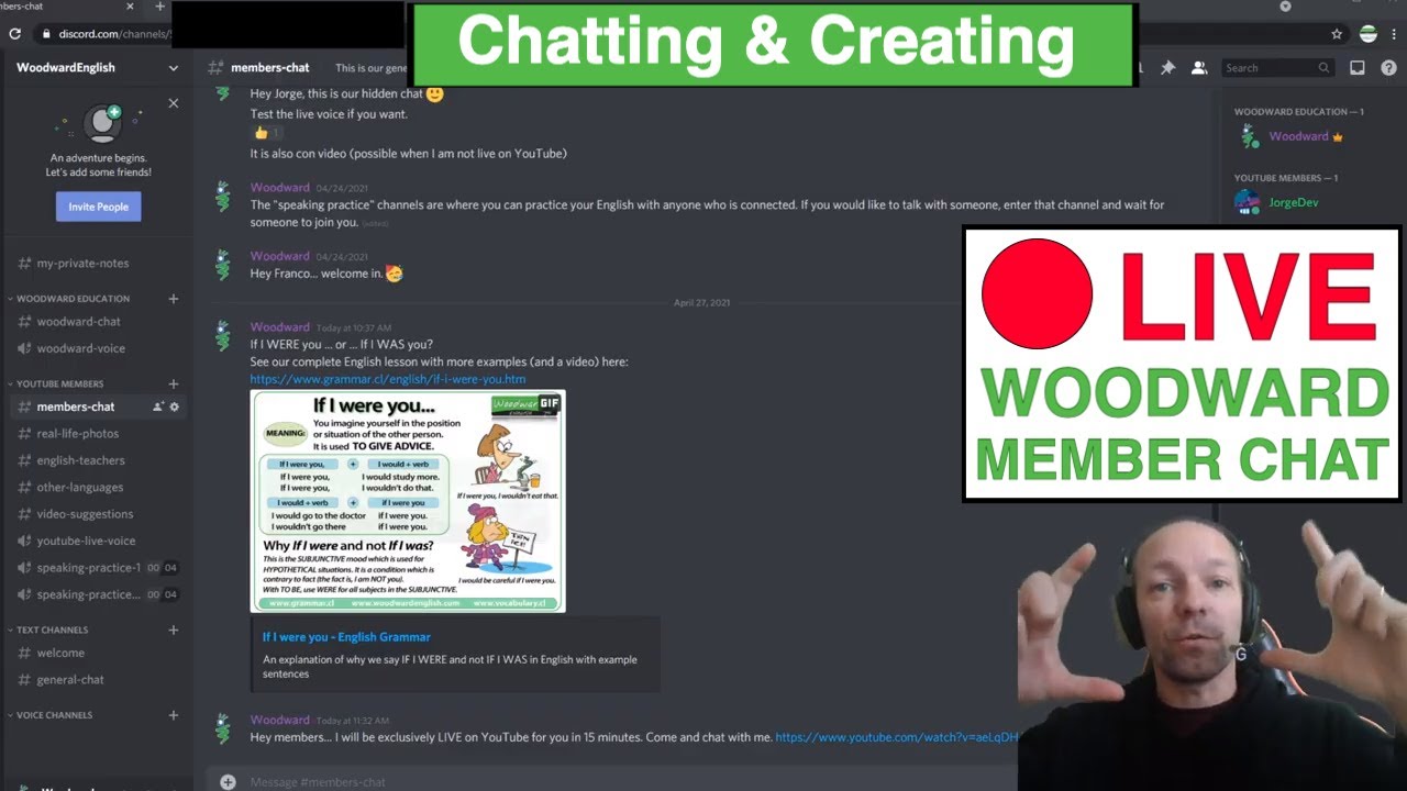 Hey channel members, come and talk with me, either via voice or chat ...