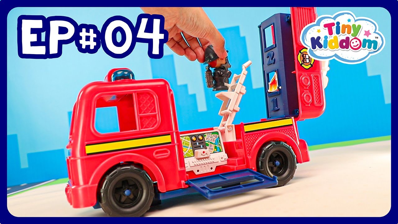Toy Learning for Kids 🚒 EP04 : The Big Fire Drill | Tiny Kiddom - YouTube