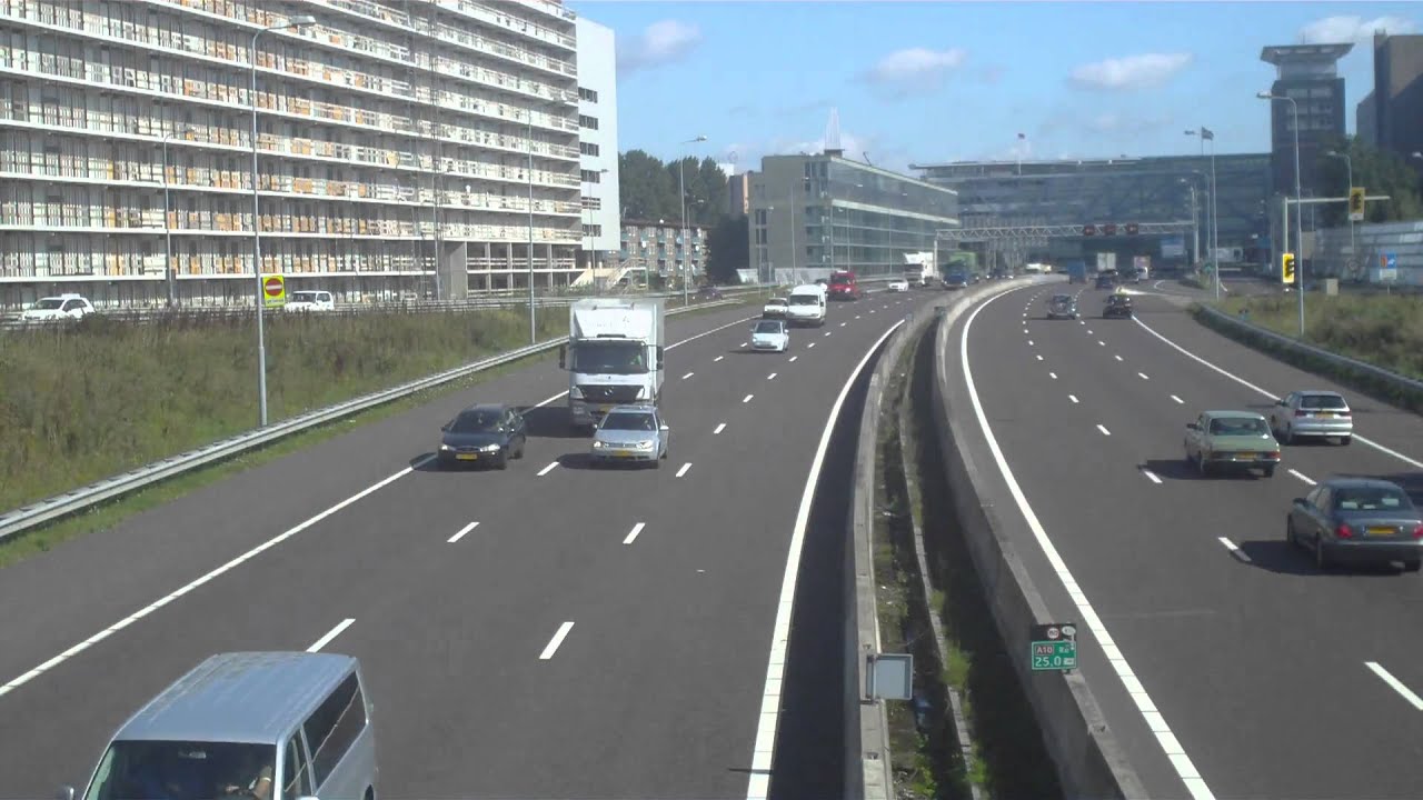 Highway A 10 - E22 afslag Jan van Galenstraat - YouTube