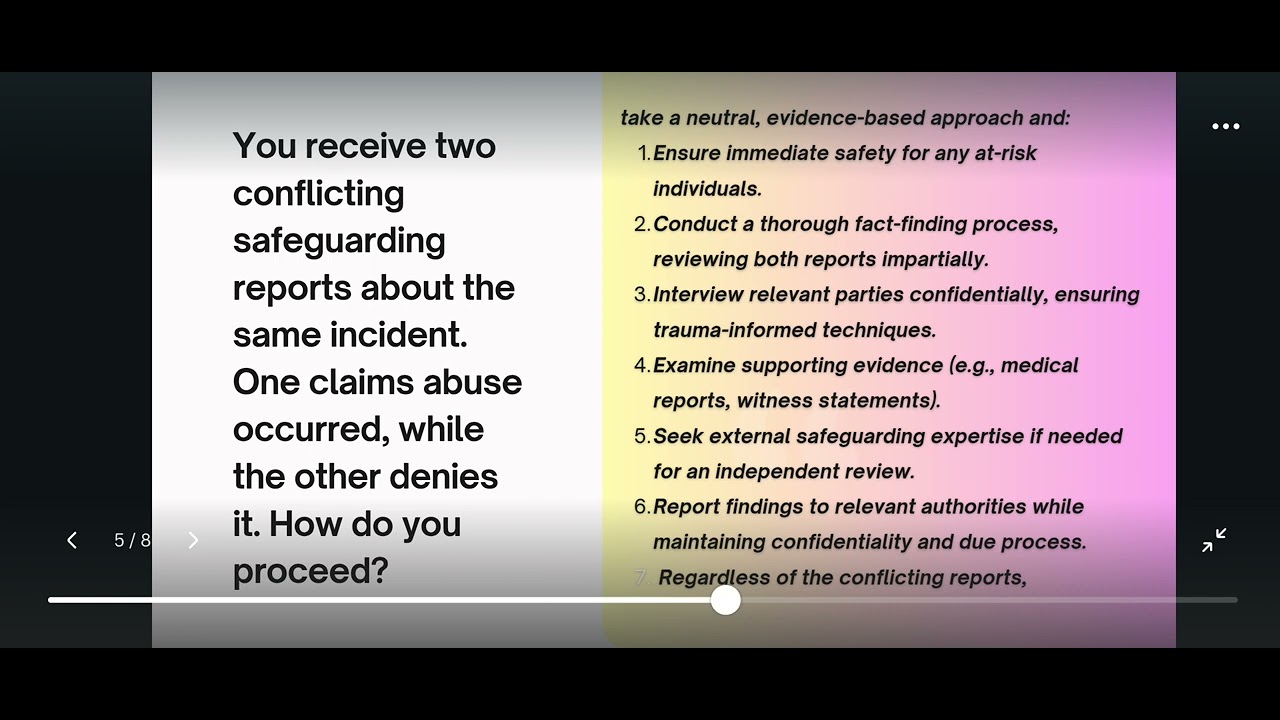 Safeguarding focal point person interview questions and answers - YouTube