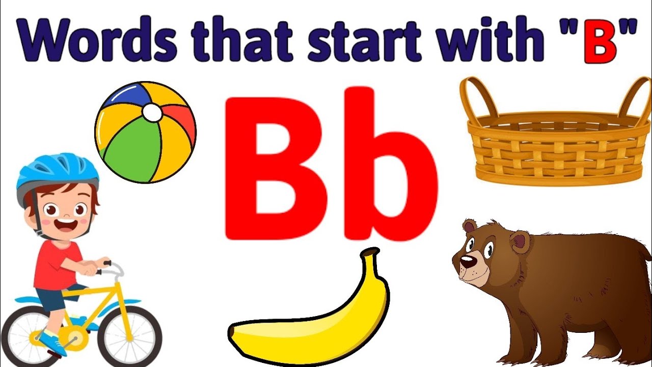 B Words | Writing letter B | B words for kids | Capital letter B | Educational video for kids| # ...