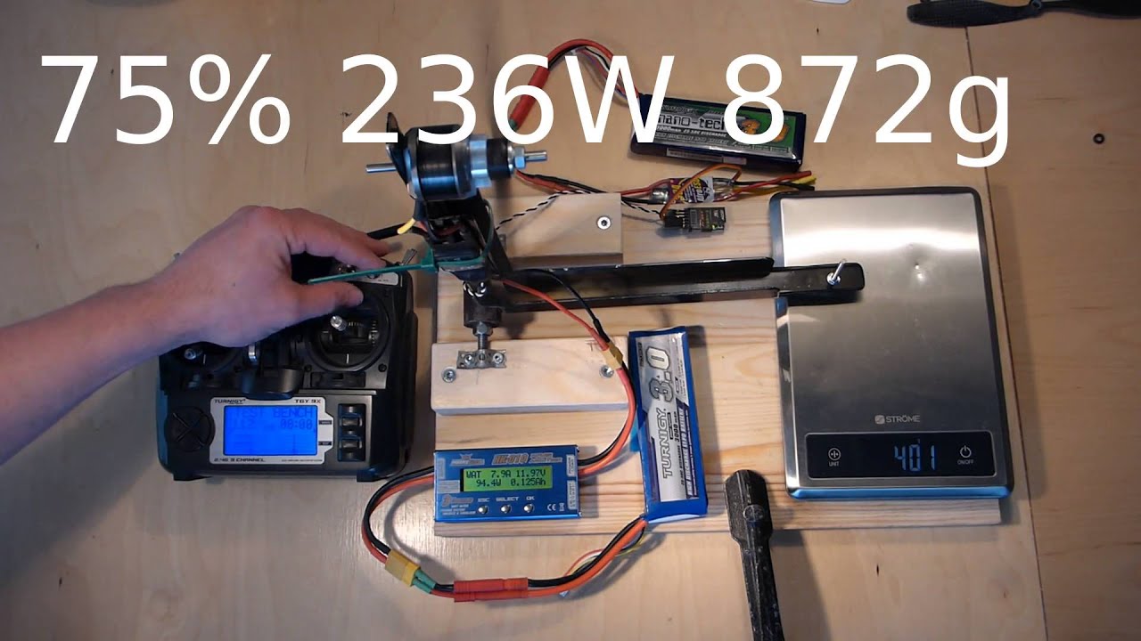 NTM Prop Drive Series 35-30A 1400kv 560w 9060 3S test - YouTube