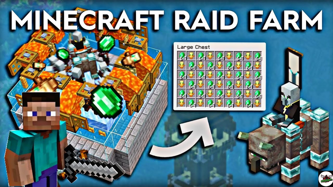 I build Biggest Raid Farm In Minecraft Survival World ( BHOJPURIYA ...