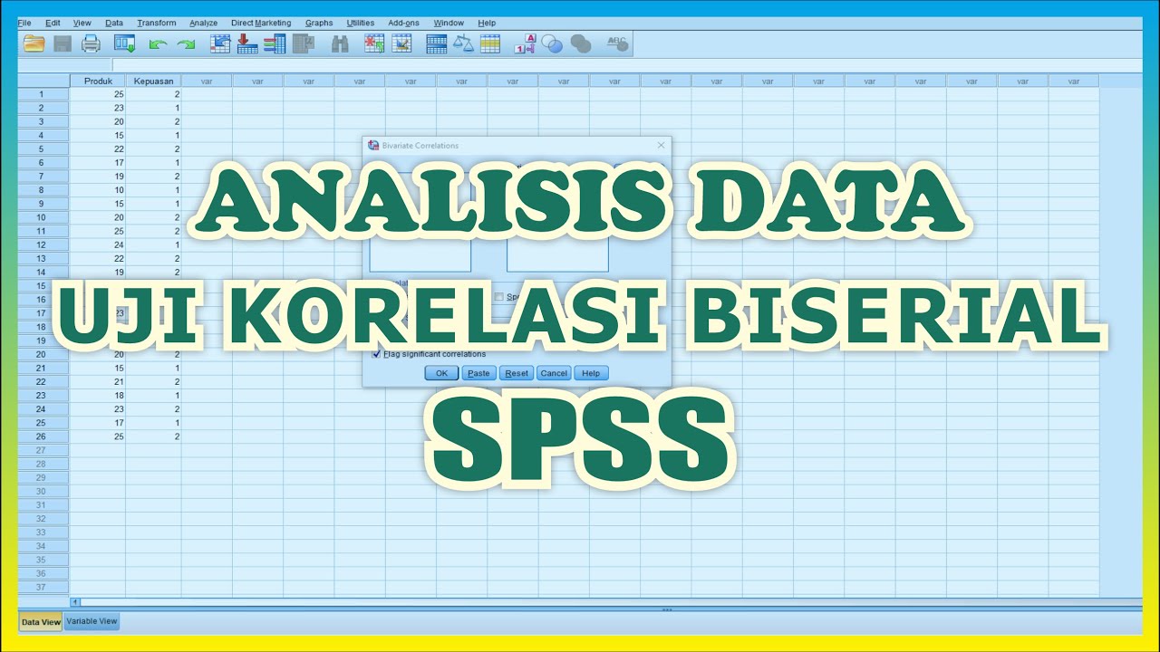 Uji Korelasi Biserial dengan SPSS - Point Biserial Correlation SPSS ...