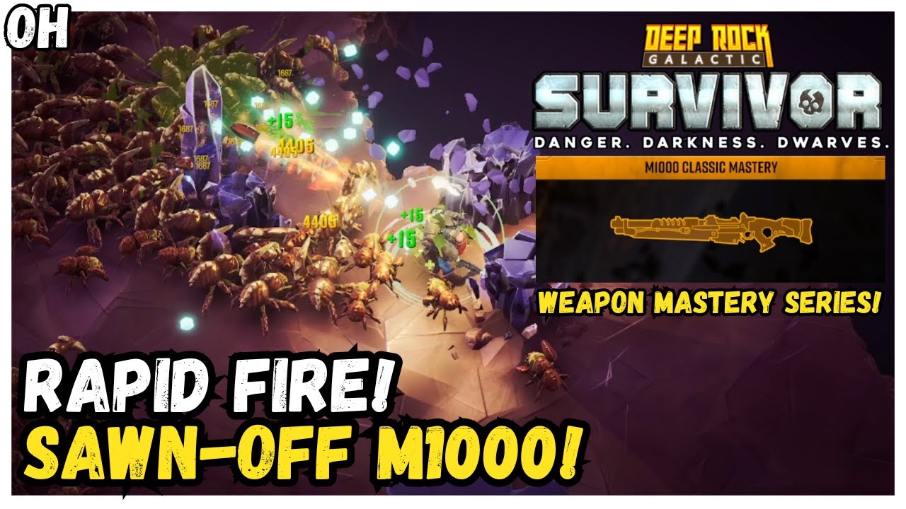 Rapid FIRE Sawn-Off!!! M1000 Weapon Mastery Challenge! Deep Rock ...