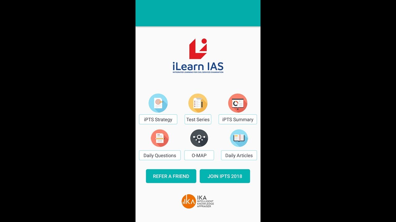 Demo of iLearn IAS Mobile App for Civil Services Aspirants - YouTube