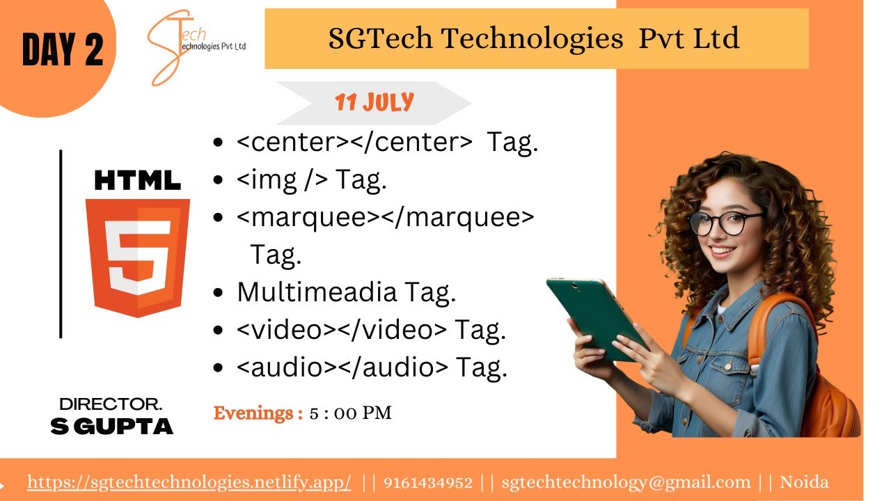 Day-2 || Part 2 || Multimedia Tag || Video Tag || Audio Tag - YouTube